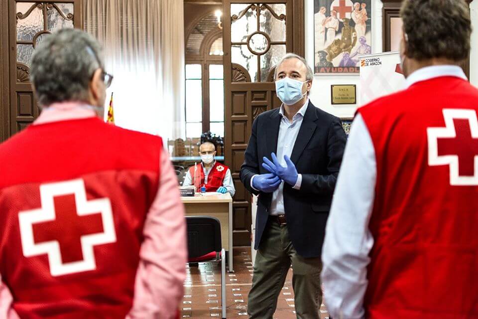 El alcalde de Zaragoza, visita la Cruz Roja | Empleo Cruz Roja Aragón
