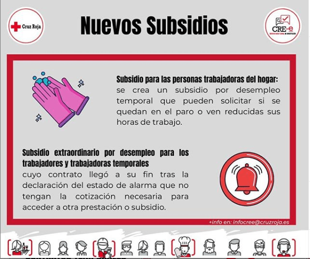 Subsidios temporales | Empleo Cruz Roja Aragón